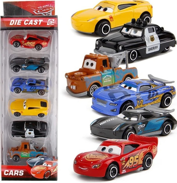 Cars Push and Go Play Set - Unbreakable Matel Mini Pull Back Movie Veh ...