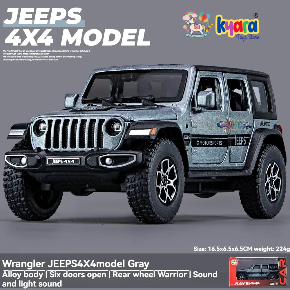 Wrangler Rubicon Thar Jeep Scale Model Metal Car- All Model